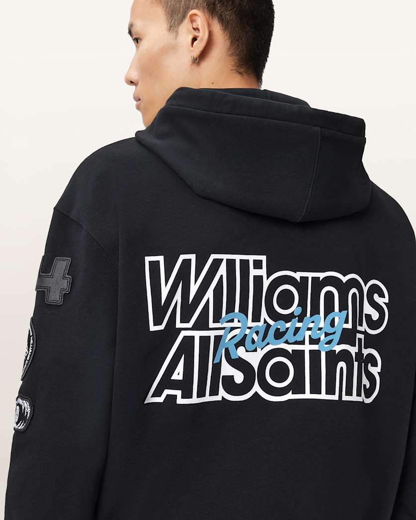 Williams X AllSaints Apex Zip Sweatshirt Jet Black | ALLSAINTS US